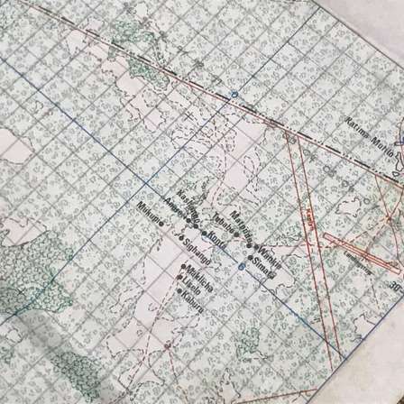 Other Militaria - SADF map of Caprivi - compiled by JARIC - drawn and ...