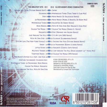 Dance - SASH! - The greatest hits (double CD) CSRFCD 025 NM- (FREE BULK ...