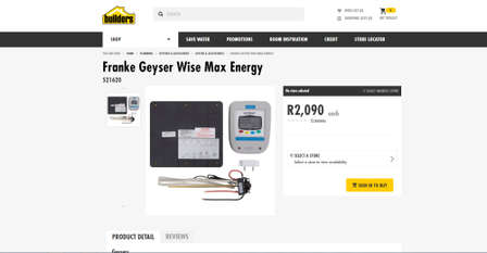 Other Gadgets - Franke Geyser Wise Max Energy was sold for R695.00 on 6 ...