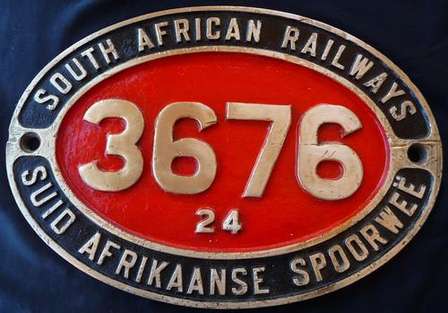 Rail - ORIGINAL BRASS SOUTH AFRICAN RAILWAYS NUMBER PLATE *** R1 START ...