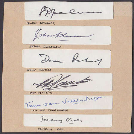 Africana - 18 RUGBY SPRINGBOKS AUTOGRAPHS 1955 LOCHNER CLAASEN RETIEF ...