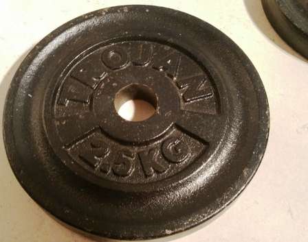 Dumbbells - TROJAN DUMBBELL BARS, BARBELL AND WEIGHT PLATES SET was ...
