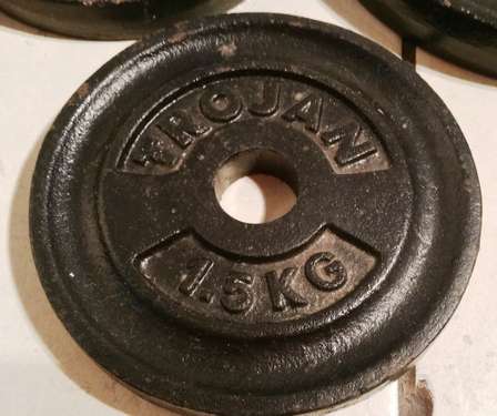 Dumbbells - TROJAN DUMBBELL BARS, BARBELL AND WEIGHT PLATES SET was ...