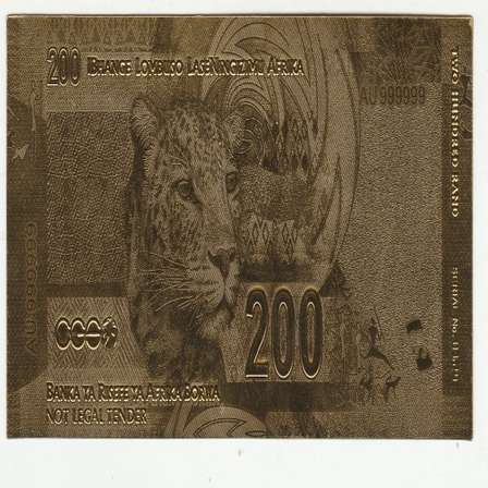 Other South African Bank Notes - MANDELA R200 24CT GOLD BANKNOTE - GILL ...