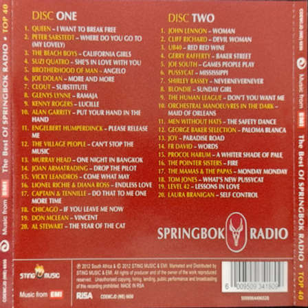 Pop - Various - Best of Springbok Radio Double CD Rare was listed for ...