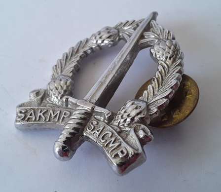 South African Army - SA Corps of Military Police badge. 1 pin intact ...