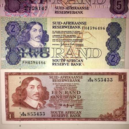 Other South African Bank Notes - SET OF 4 X JAN VAN RIEBEECK R10, R5 ...