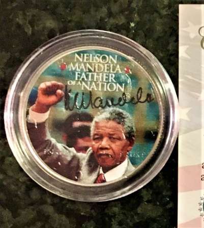 The Americas - NELSON MANDELA COLORIZED HALF DOLLAR JFK WITH ...