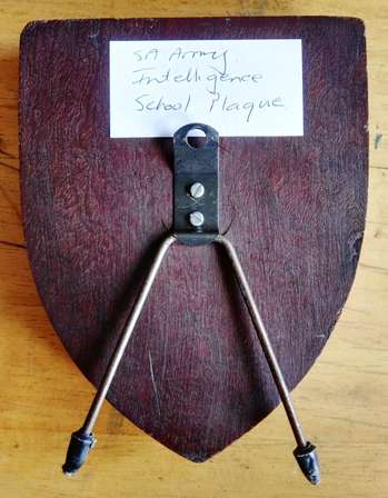 Plaques - SA Army Intelligence School Plaque | R1 Start was sold for ...