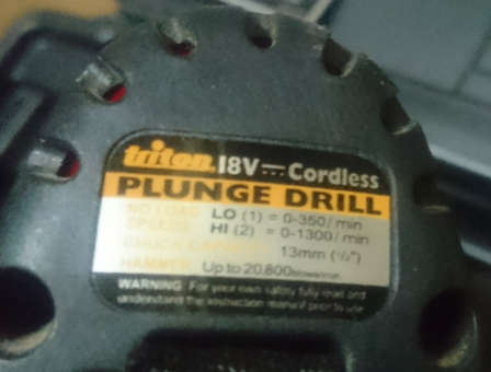 Drills - Triton 18v Cordless Plunge/Hammer Drill - TDA 100 (Almost New ...