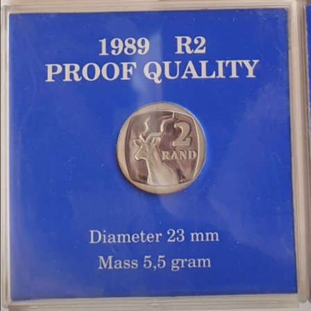 Two Rand - 1989 South Africa R2 PROOF COIN was sold for R50.00 on 29 ...