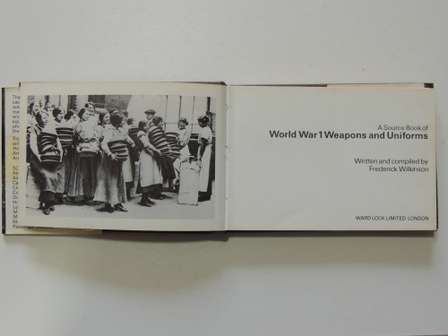 Books - A Source Book of World War 1 Weapons and Uniforms - Frederick ...