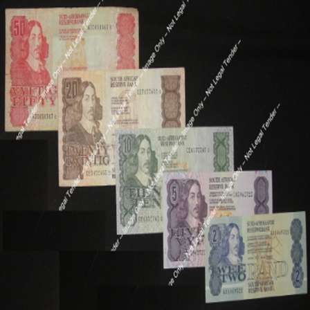 CL Stals - Complete Type Set: The LAST Jan van Riebeeck Bank Notes of ...