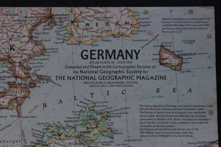 Maps - Vintage National Geographic Map of Germany 1959 was listed for ...