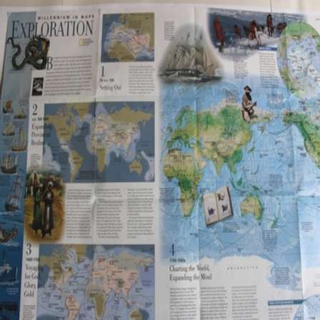 Maps - National Geographic Folded Map of Exploration, The Explorers Feb ...
