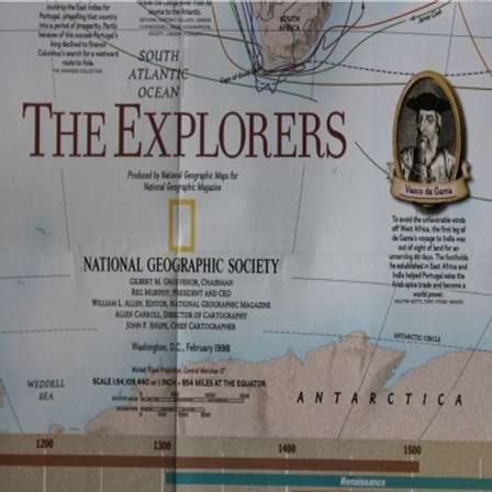 Maps - National Geographic Folded Map of Exploration, The Explorers Feb ...