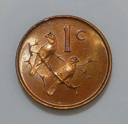 One Cent - 1965 RSA One Cent English Proof - RED Brilliant UNC MS63 ...