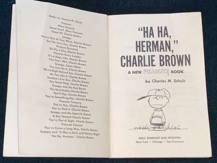 Children's Comics - `HA HA, HERMAN,` CHARLIE BROWN A PEANUTS BOOK BY ...