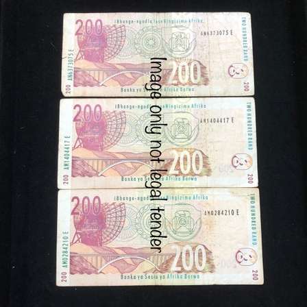 TT Mboweni - Old South African R200 banknotes - TT Mboweni 1st issue ...