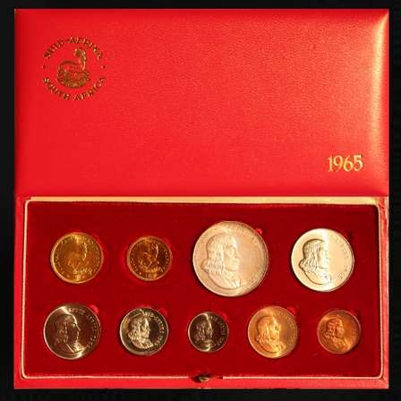Proof Sets - 1965 Extremely Rare LONG PROOF SET WITH GOLD R2 & R1 COINS ...