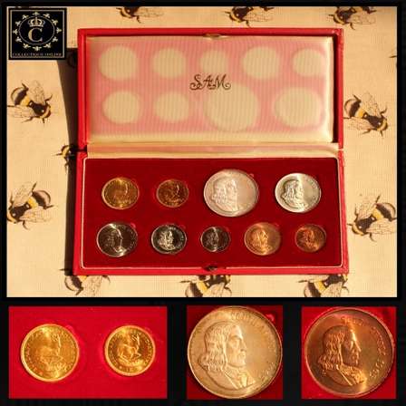 Proof Sets - 1965 Extremely Rare LONG PROOF SET WITH GOLD R2 & R1 COINS ...