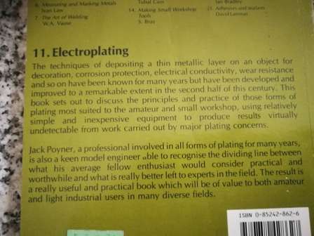 Science & Technology - ELECTROPLATING J POYNER WORKSHOP PRACTICE SERIES 11 was sold for R85.00 ...
