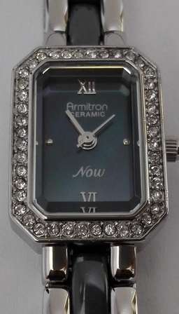 Women's Watches - Authentic ARMITRON Crystal Accented Blue Mother Of ...