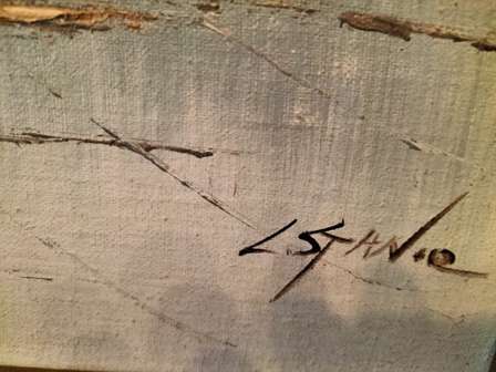 Paintings - Paris Street Scene by L Stanio framed Oil on Board for sale ...