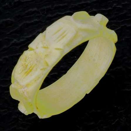 Vintage & Antique Jewellery - Vintage Carved Ivory Ring -- Size K was ...