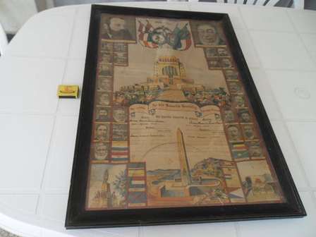 Other Africana - boer war original framed print in die huwelik bevestig ...