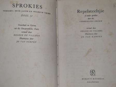 Afrikaans - Sprokies Deel II - Repelsteeltjie en ander sprokies deur ...