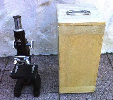 Microscopes - VINTAGE COC MICROSCOPE 900 X IN ORIGINAL WOOD BOX was ...