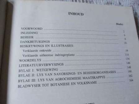 Natural Science - VERKLAARDE ONKRUIDE EN INDRINGER PLANTE / DECLARED ...