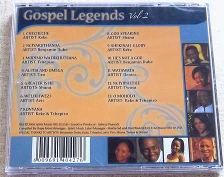 Religious - GOSPEL LEGENDS VOL 2 CD [File under G in main stock room ...