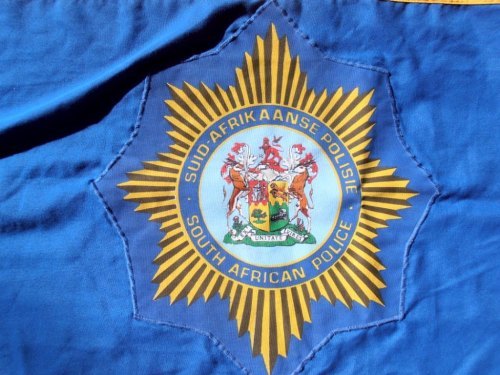 Other Militaria - Large old South African Police flag, 1993, 180 cm x ...