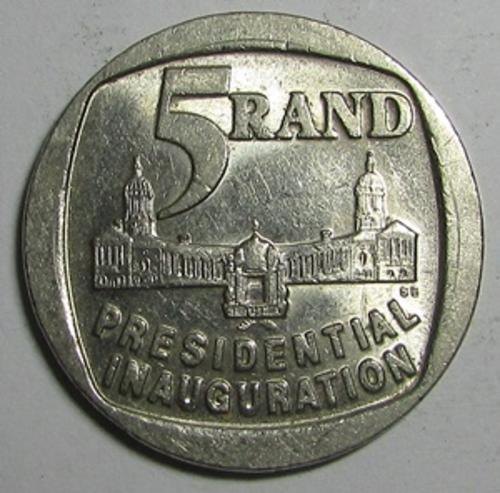 Five Rand - 1994 Presidential Inauguration Five rand Coin was sold for ...
