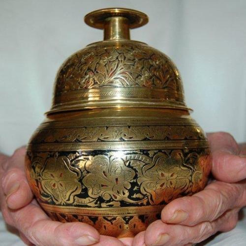 Brass - Magnificent Rare Large Vintage Elephant Claw Bell with ...