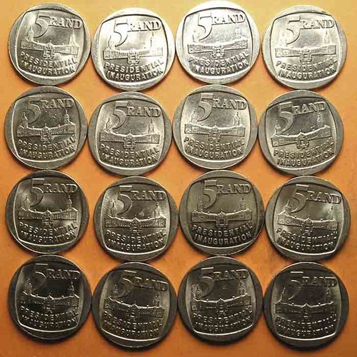 Inauguration R5 - Sixteen (x16) Nelson Mandela 1994 Inaguration 5 Rand ...