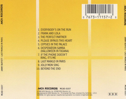 Other Music CDs - Jimmy Buffett - Last Mango In Paris (CD) was listed ...