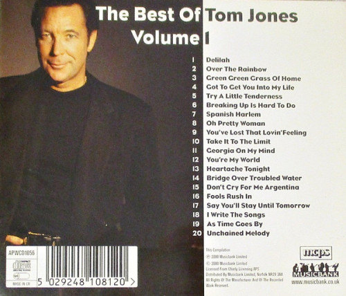 Pop - Tom Jones - The Best Of Tom Jones - Volume 1 (CD) for sale in ...