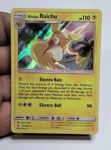 Trading Cards - POKEMON CARDS - Alolan Raichu - 57/236 - Holo Rare ...