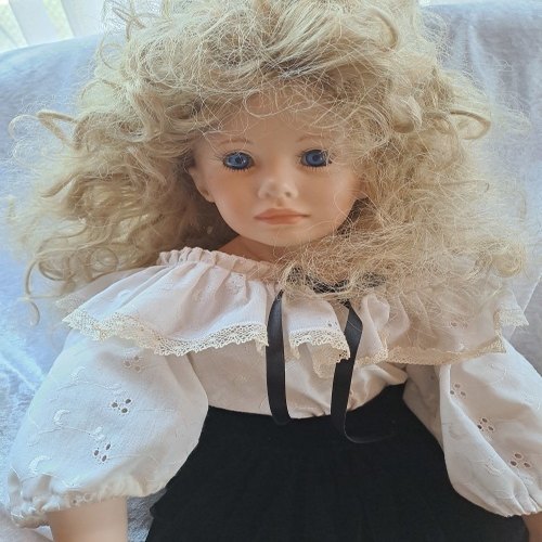 Dolls - Porcelain Doll by Rubert 1992-The Doll Artworks -one foot was ...