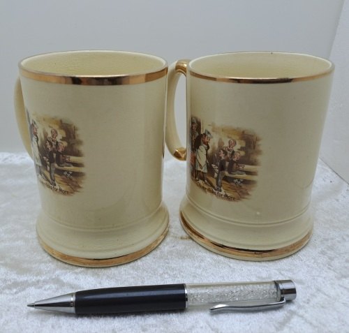 English Porcelain - Vintage Pair of Arthur Wood Porcelain Tankards No ...