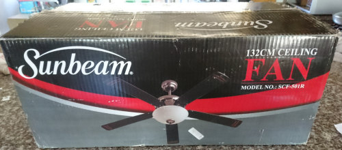 Fans - Sunbeam 132cm 5 Blade Ceiling Fan (SCF-501R) - Display - As New ...