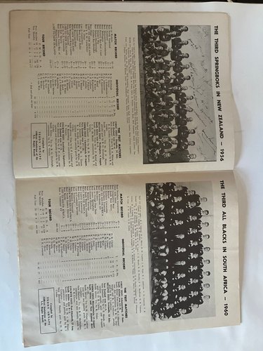 Sporting Memorabilia - Rugby - All Blacks vs Springboks Brochure about ...