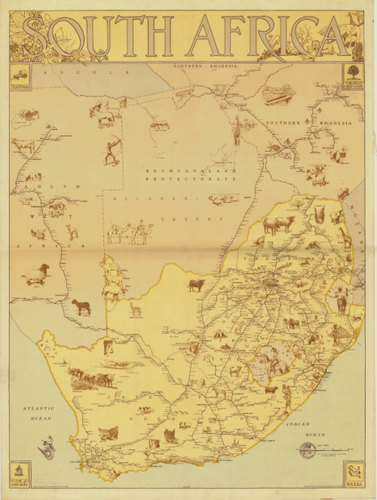 Maps - Vintage Map of South Africa 1946 1 x Map Digital Download was ...