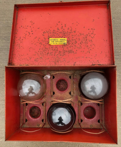 Other Antiques & Collectables - VINTAGE GLASS FIRE GRENADES IN ORIGINAL ...