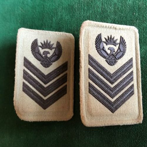South African Army - SANDF RANK INSIGNIA PAIR FOR STAFF SERGEANT-EACH ...