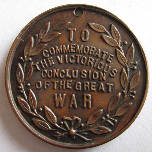 Commemorative - 1919 PEACE MEDAL COMMEMORATE VICTORIOUS CONCLUSION OF ...