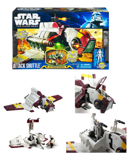 TV, Movies & Video Games - Star Wars Clone Wars Republic Attack Shuttle ...
